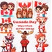 Canada Day Clipart Cute Animals and Kids in PNG Format Instant Download ...