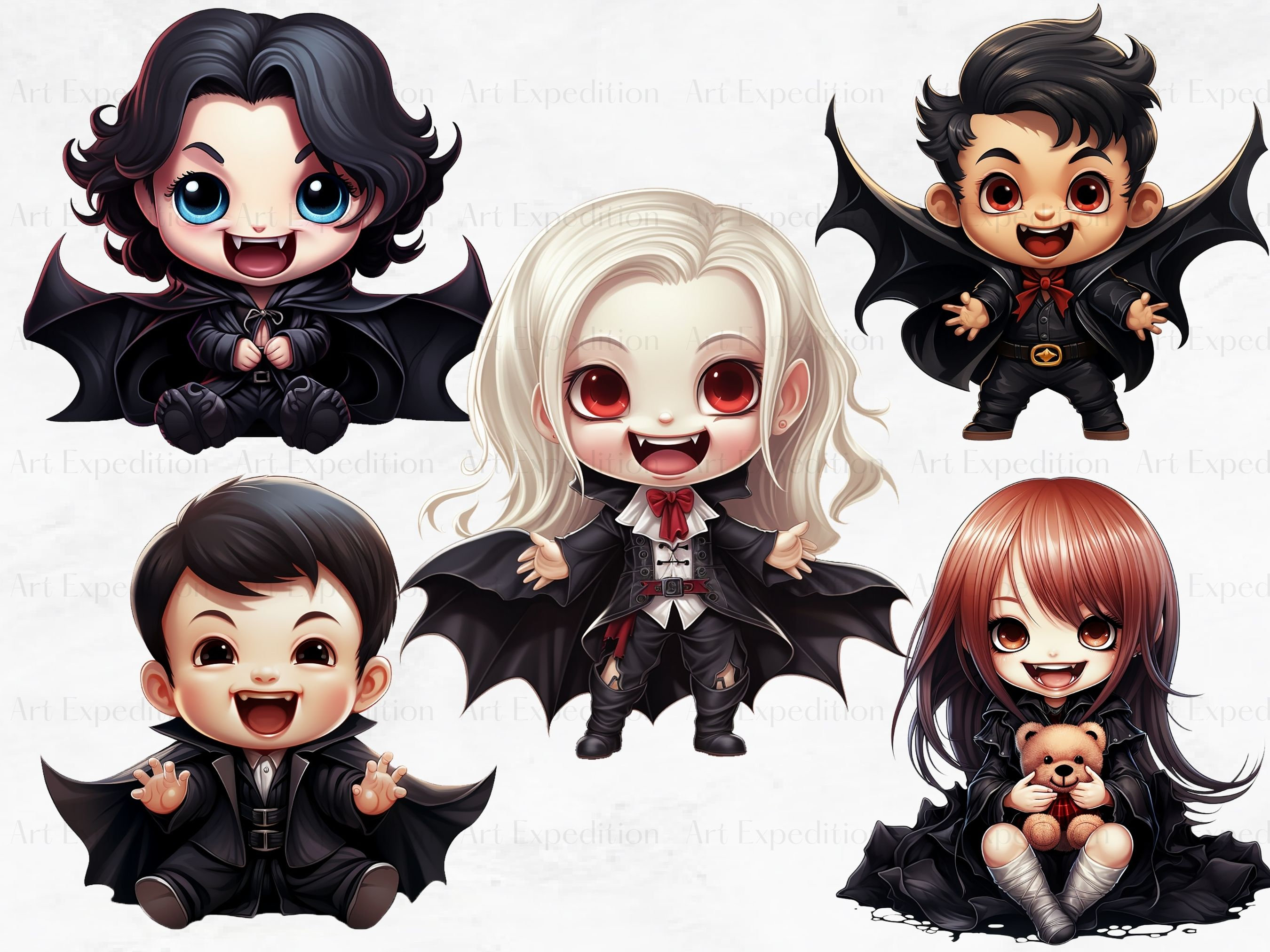 Cute Baby Vampires Clipart Little Kids, Halloween, Children, Adorable ...