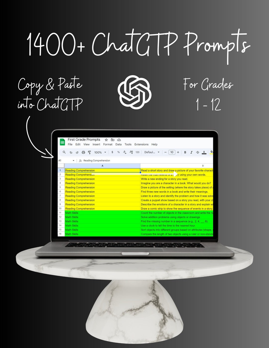 1400 Chatgtp Prompts for Teachers Grades 1-12 - Etsy