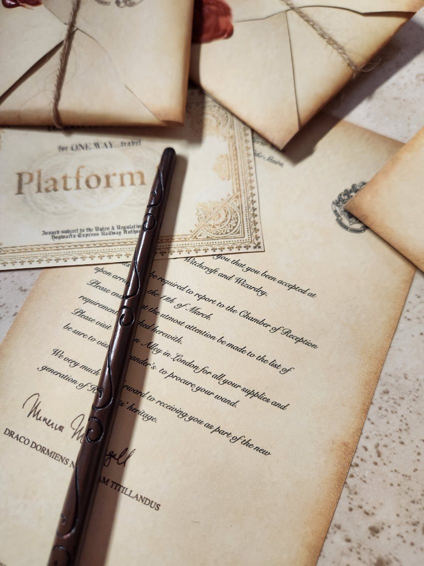 Personalized Acceptance Letter to Wizard School - Wax Seal With Crest ...