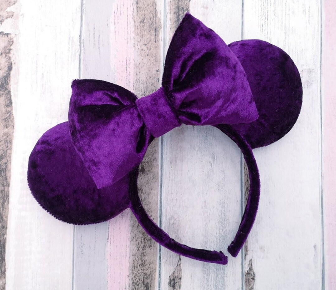 Disney Minnie Mouse Ears Inspired Headband - Luxury Purple Velvet ...