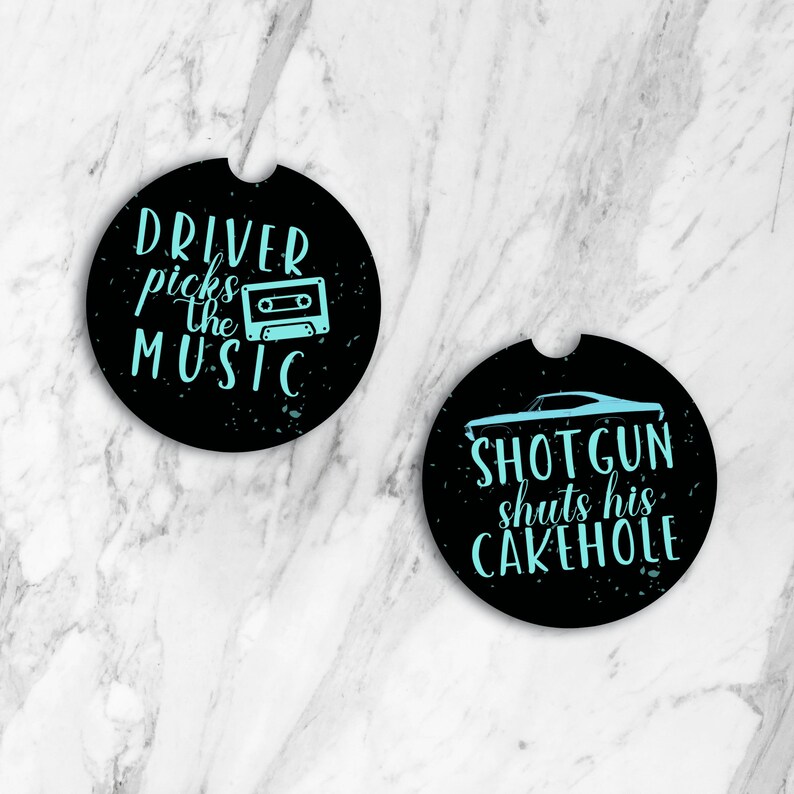 Driver Picks the Music Car Coasters, Car Coasters Set, Coasters, Car ...
