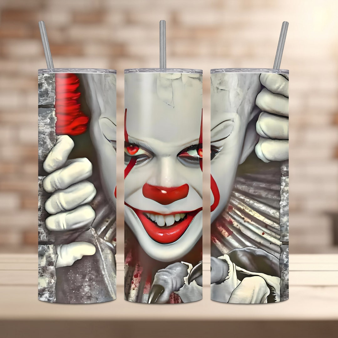 Pennywise the Dancing Clown 20oz Tumbler Stainless Steel With Straw ...