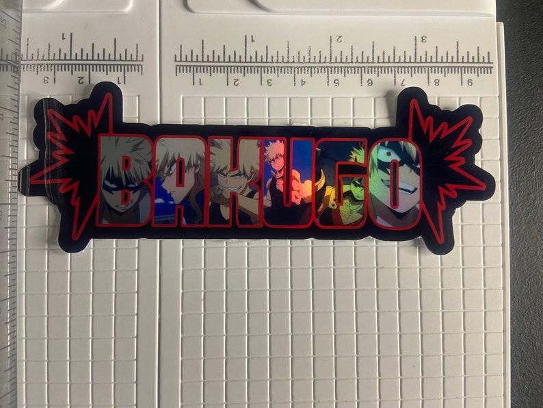 MHA Bakugo Name Sticker - Etsy