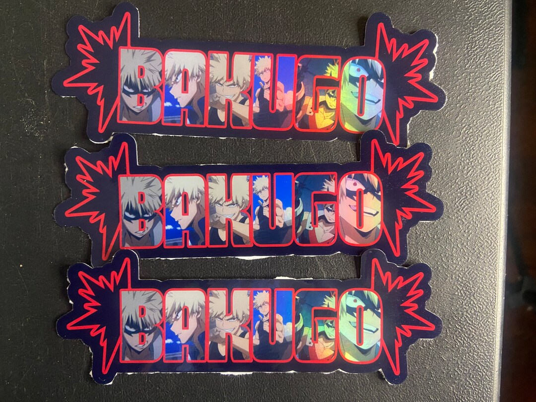 MHA Bakugo Name Sticker - Etsy