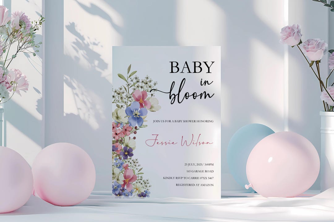 Baby Arrival Editable Template Baby Announcement Templet DIY Invitation ...