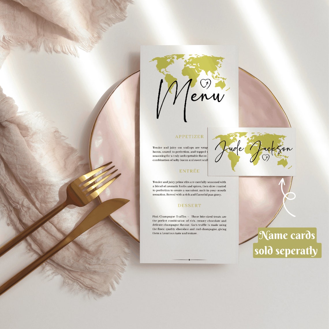 Travel Menu Card Template Wedding Table Menu Bride Breakfast Menu ...