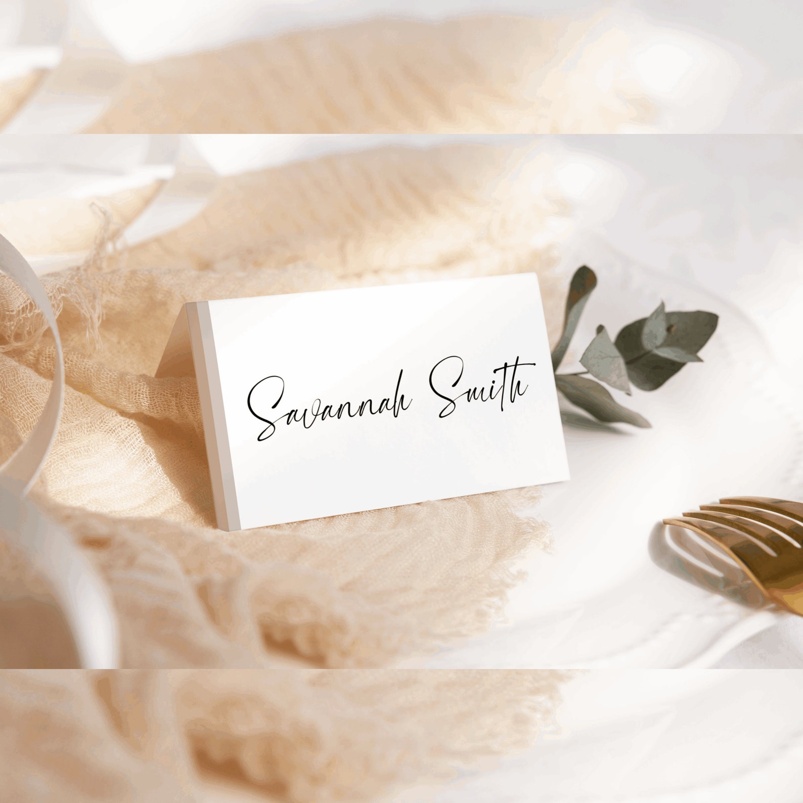 Wedding Name Card Template Place Cards Editable Printable Templet DIY ...