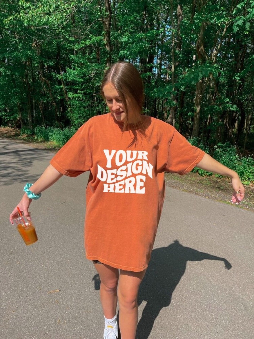 Comfort Colors C1717 Yam Shirt Mockup Oversized Outdoors Yam Tshirt ...