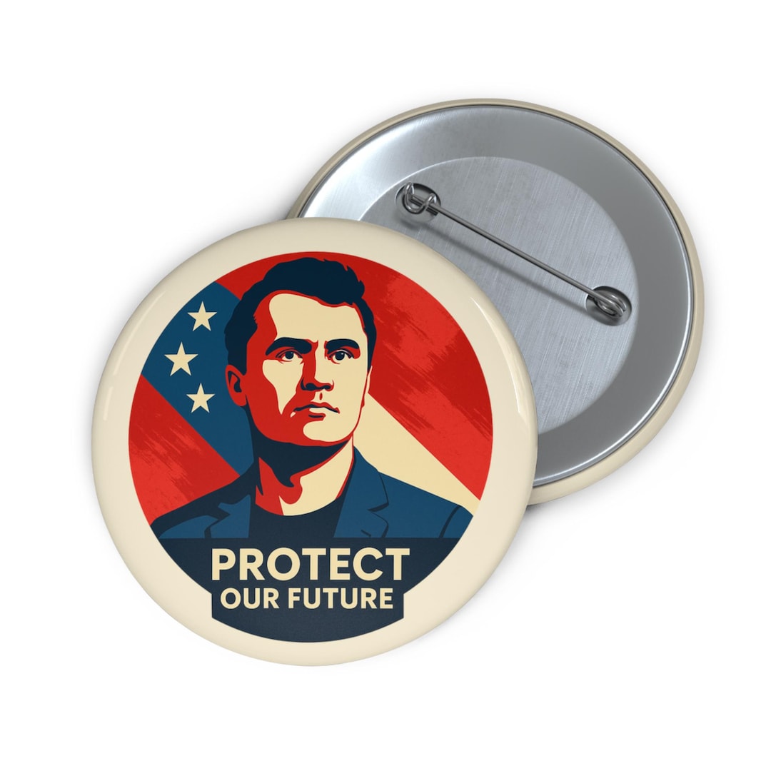 Charlie Kirk Pin Button, Conservative Merch, Patriot Pinback ...