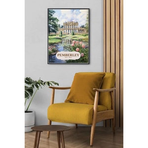 Pride and Prejudice Poster Pemberley Print Pride and Prejudice Art Jane ...