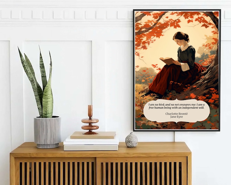 Jane Eyre Art Charlotte Bronte Poster Jane Eyre Print Light - Etsy