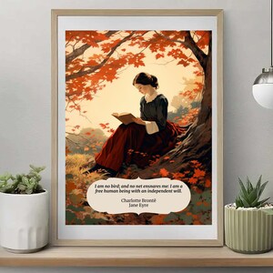 Jane Eyre Art Charlotte Bronte Poster Jane Eyre Print Light Academia ...