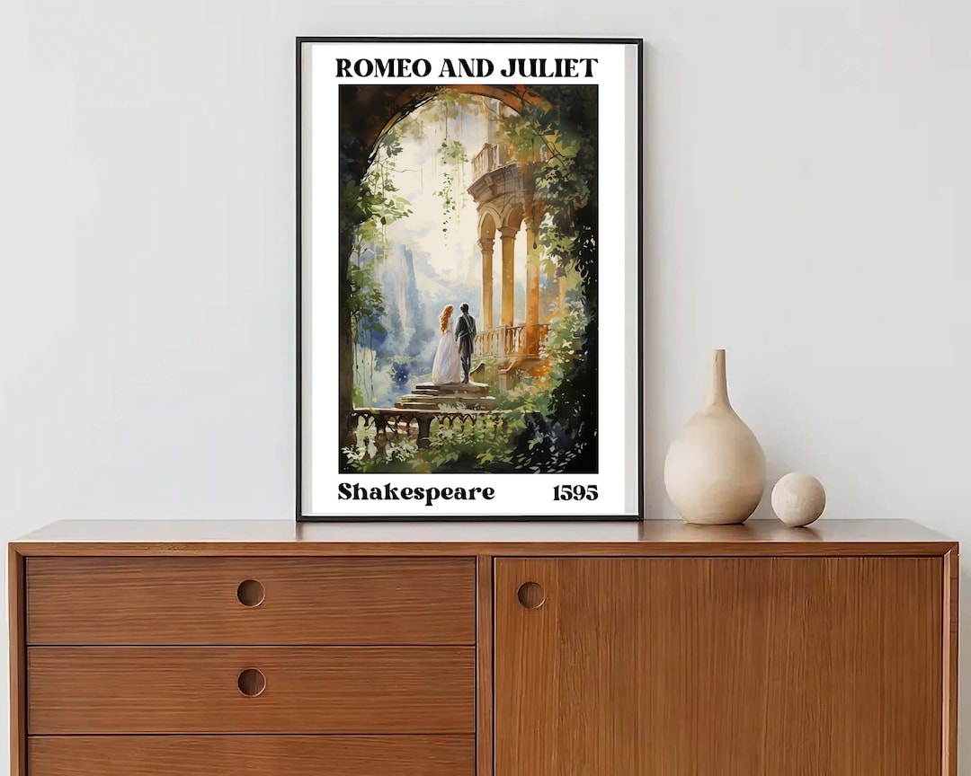 Romeo and Juliet Poster Shakespeare Art Light Academia Print ...