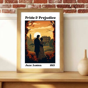 Pride and Prejudice Poster Art Pride and Prejudice Print Jane Austen ...