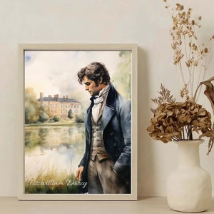 Pride and Prejudice Poster Mr Darcy Print Pride and Prejudice Art Jane ...