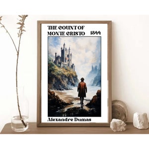 The Count of Monte Cristo Poster Alexandre Dumas Art Print Book ...
