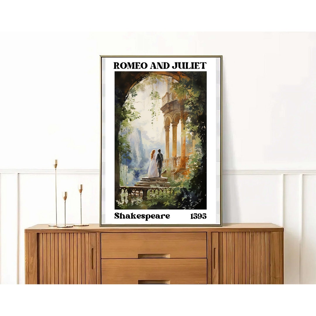 Romeo and Juliet Poster Shakespeare Art Light Academia Print ...
