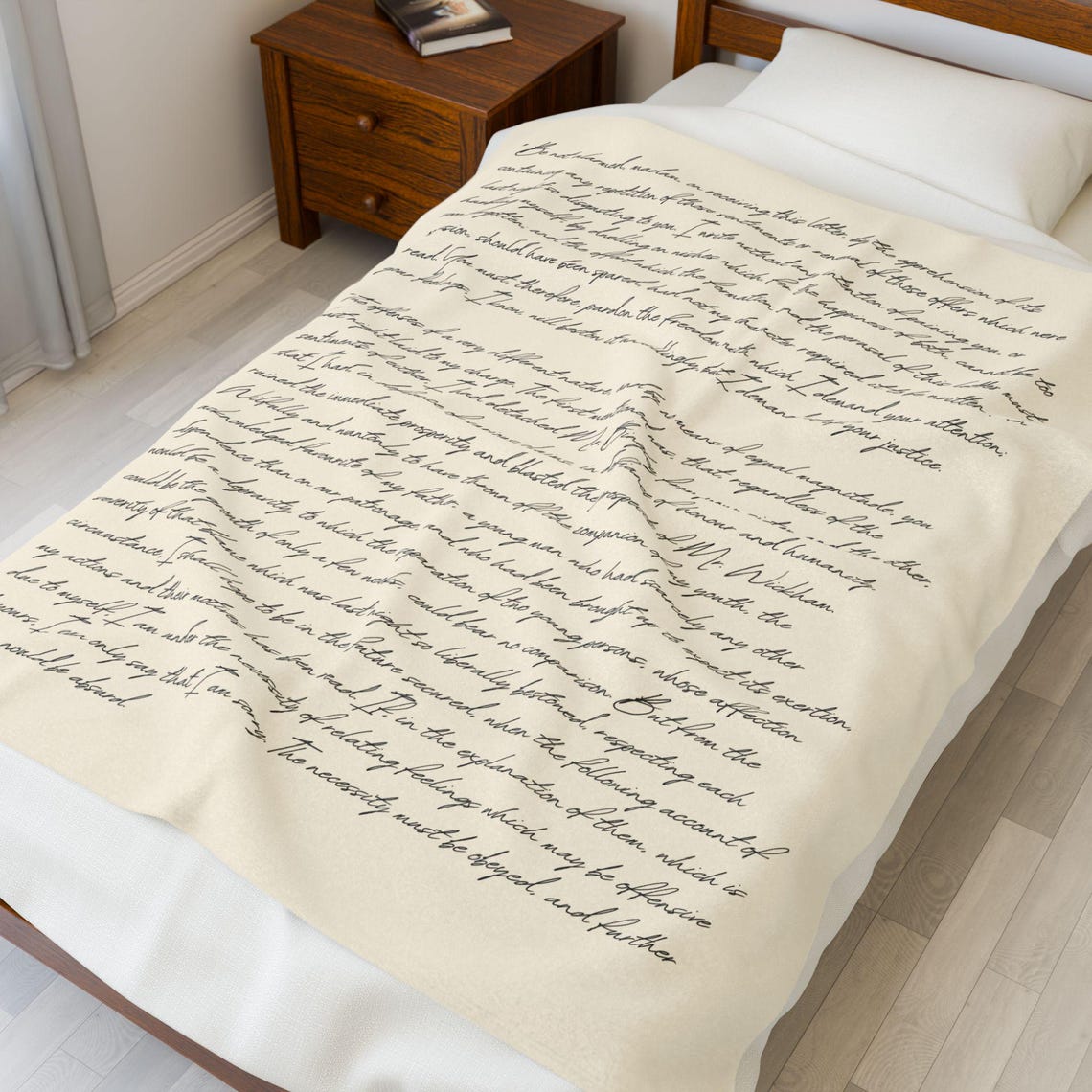 Darcy's Letter to Elizabeth Blanket Pride and Prejudice Bedspread ...