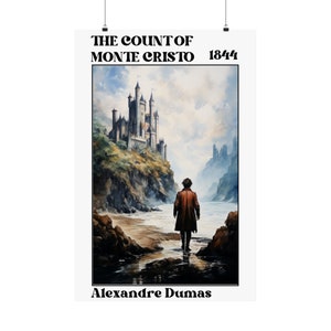 The Count of Monte Cristo Poster Alexandre Dumas Art Print Book ...