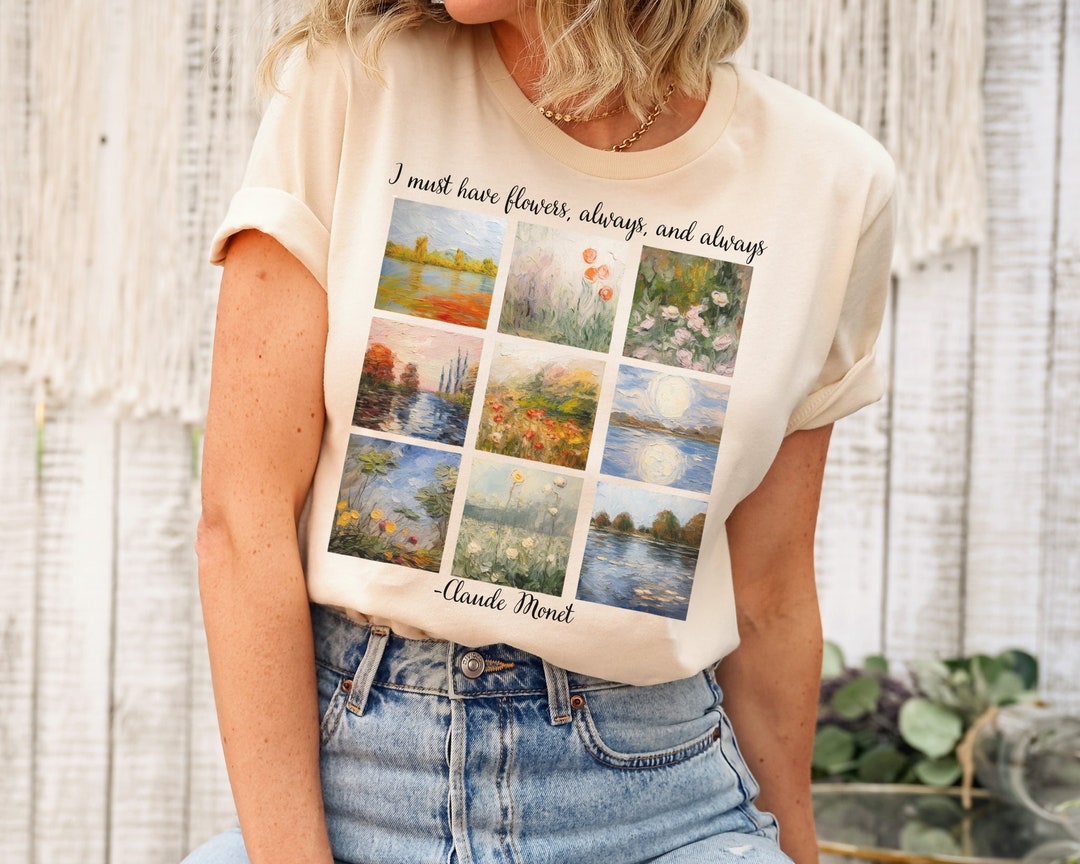 Claude Monet Shirt Claude Monet Print Tshirt Claude Monet Painting T ...