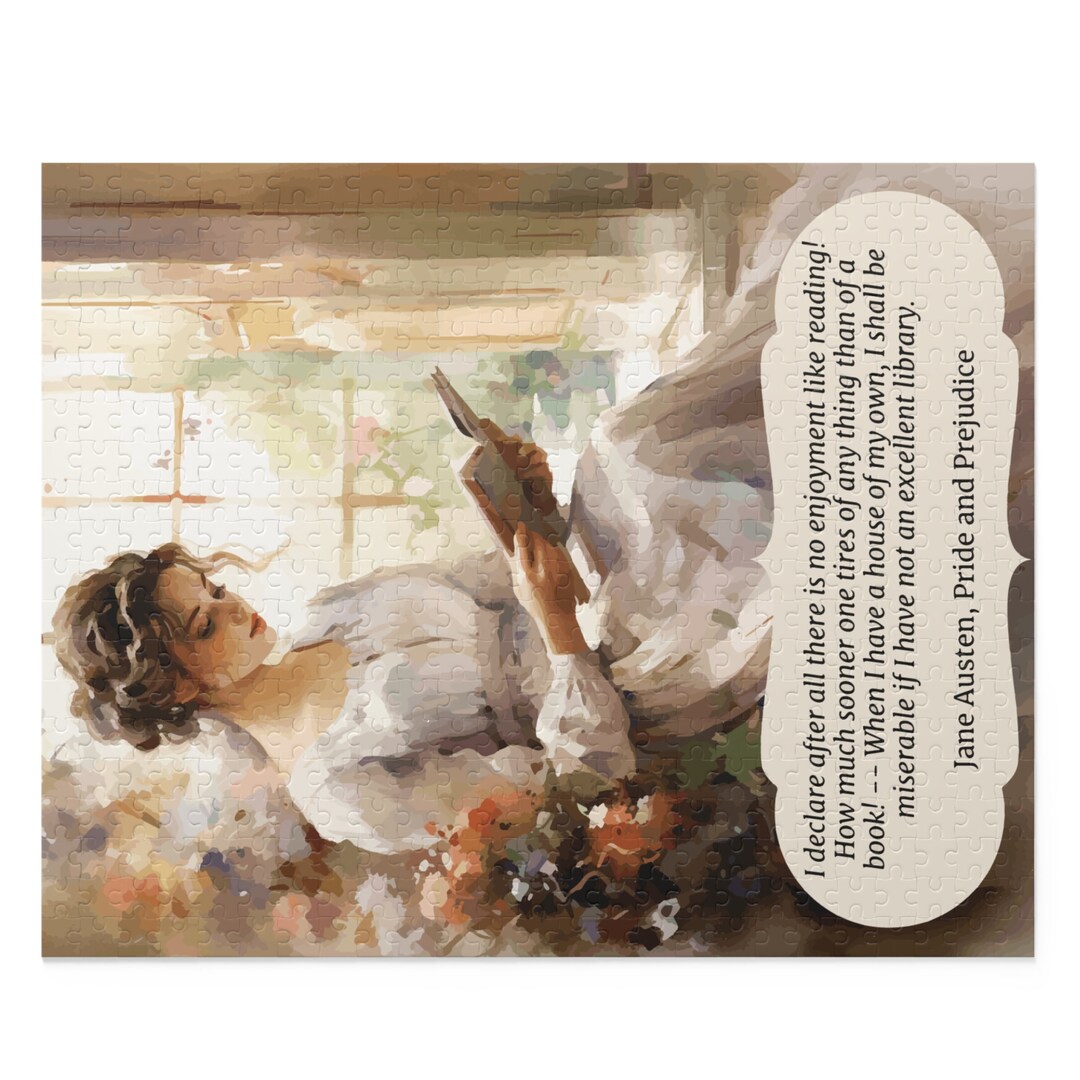 Pride and Prejudice Puzzle, Pemberley Jigsaw, Jane Austen Puzzles Art ...