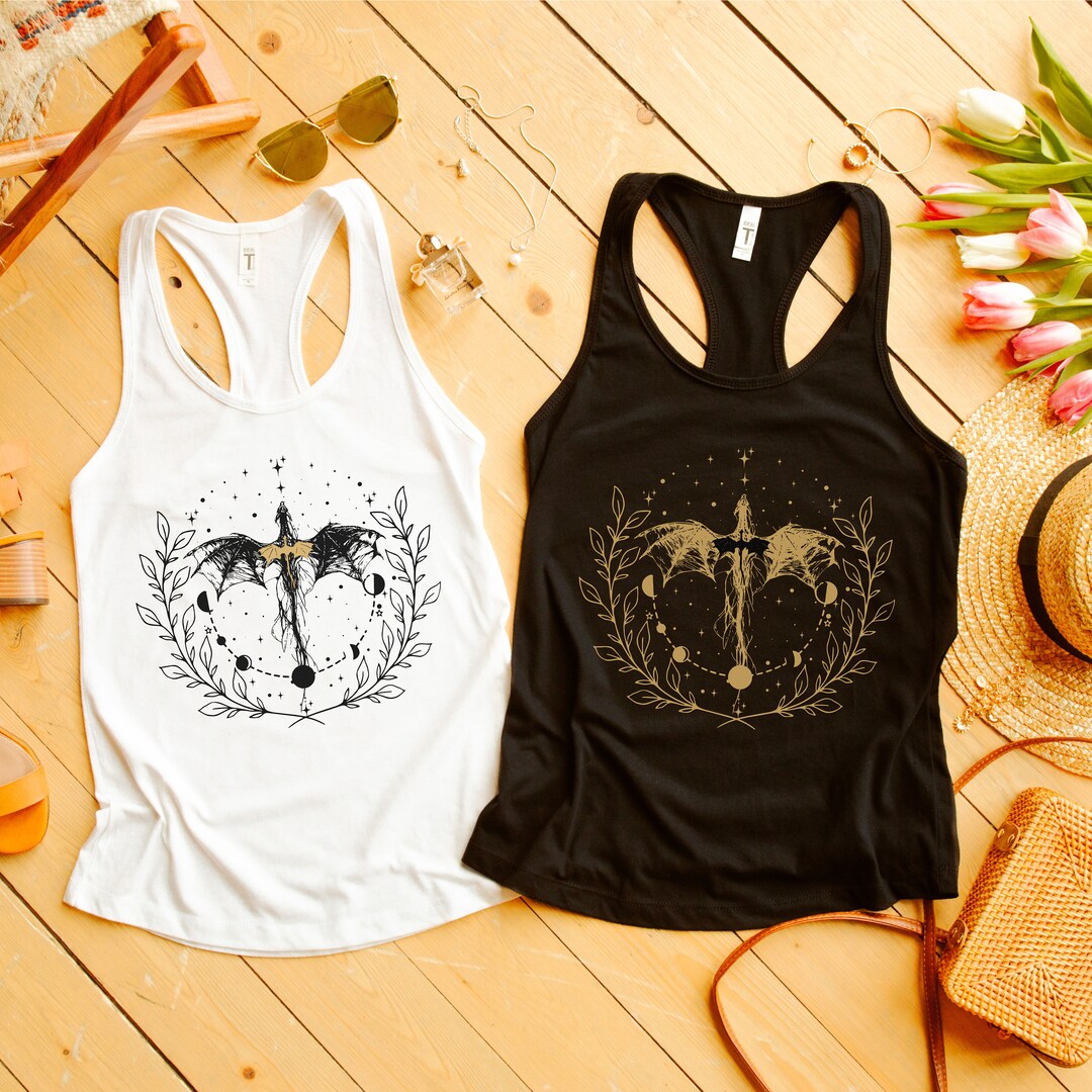 Dragon Romantasy Book Tanktop, Booktok Tank Top, Trendy Fandom Shirt ...