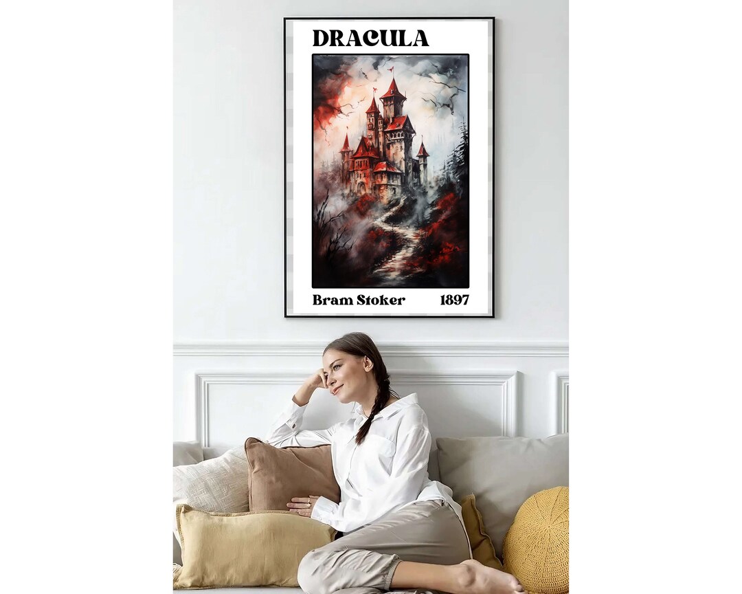 Dracula Poster Bram Stoker Print Dark Academia Poster Gothic Room Decor ...