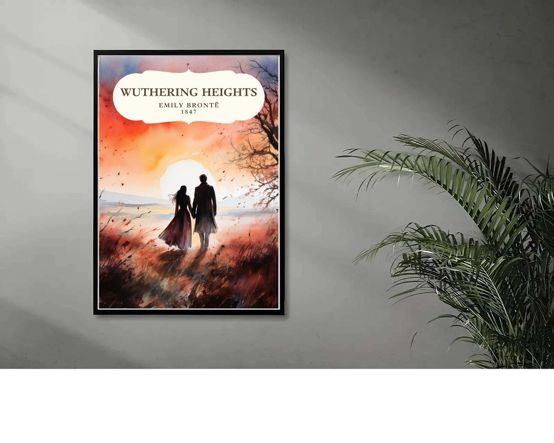 Wuthering Heights Art Print Emily Bronte Poster Decor Dark Academia ...