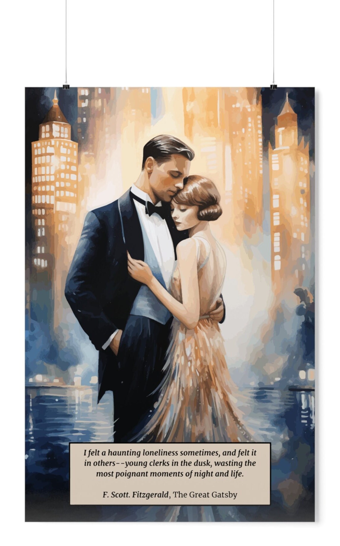 The Great Gatsby Poster F Scott Fitzgerald Wall Art Great - Etsy