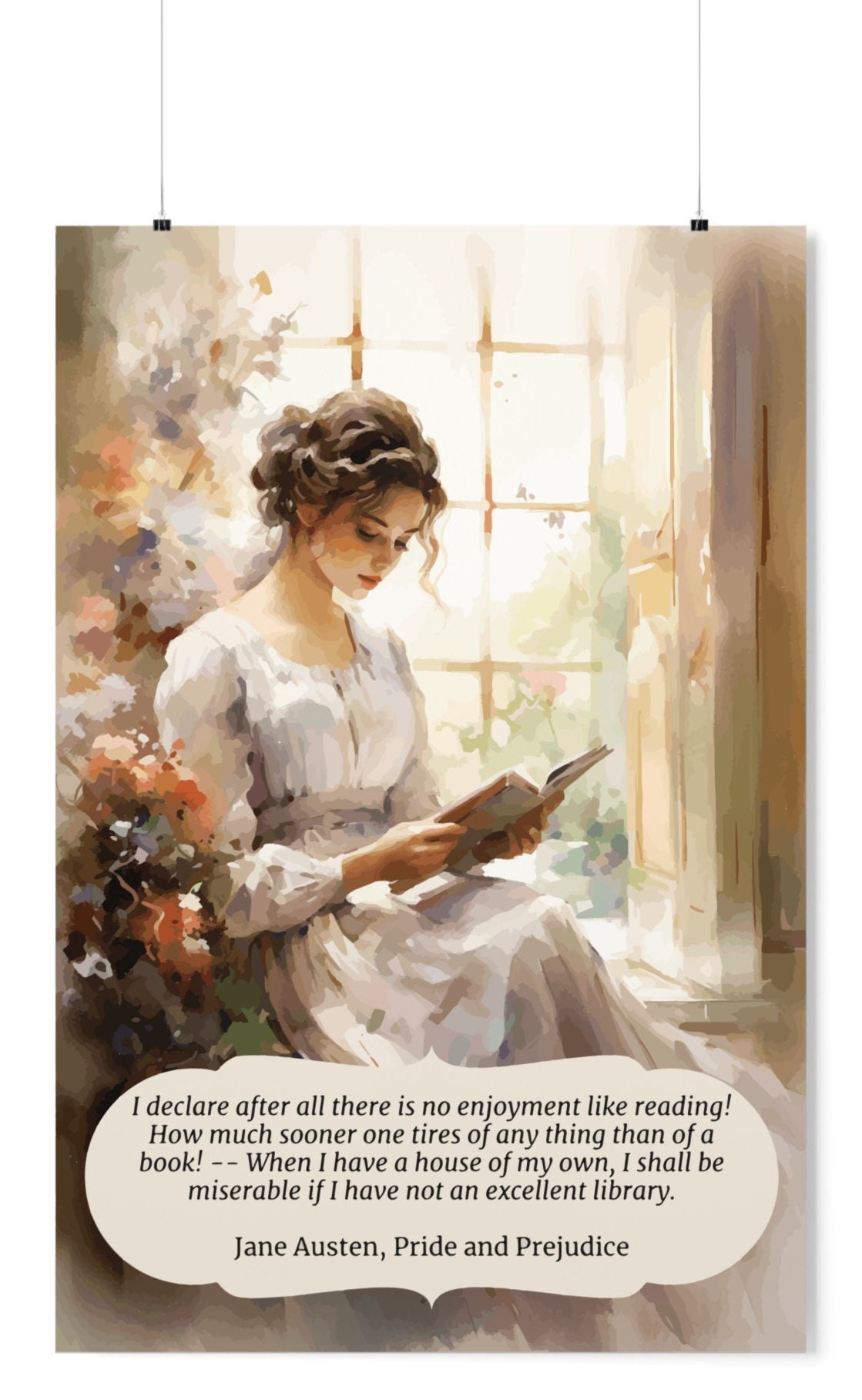 Pride and Prejudice Poster Print Pride and Prejudice Art Jane Austen ...