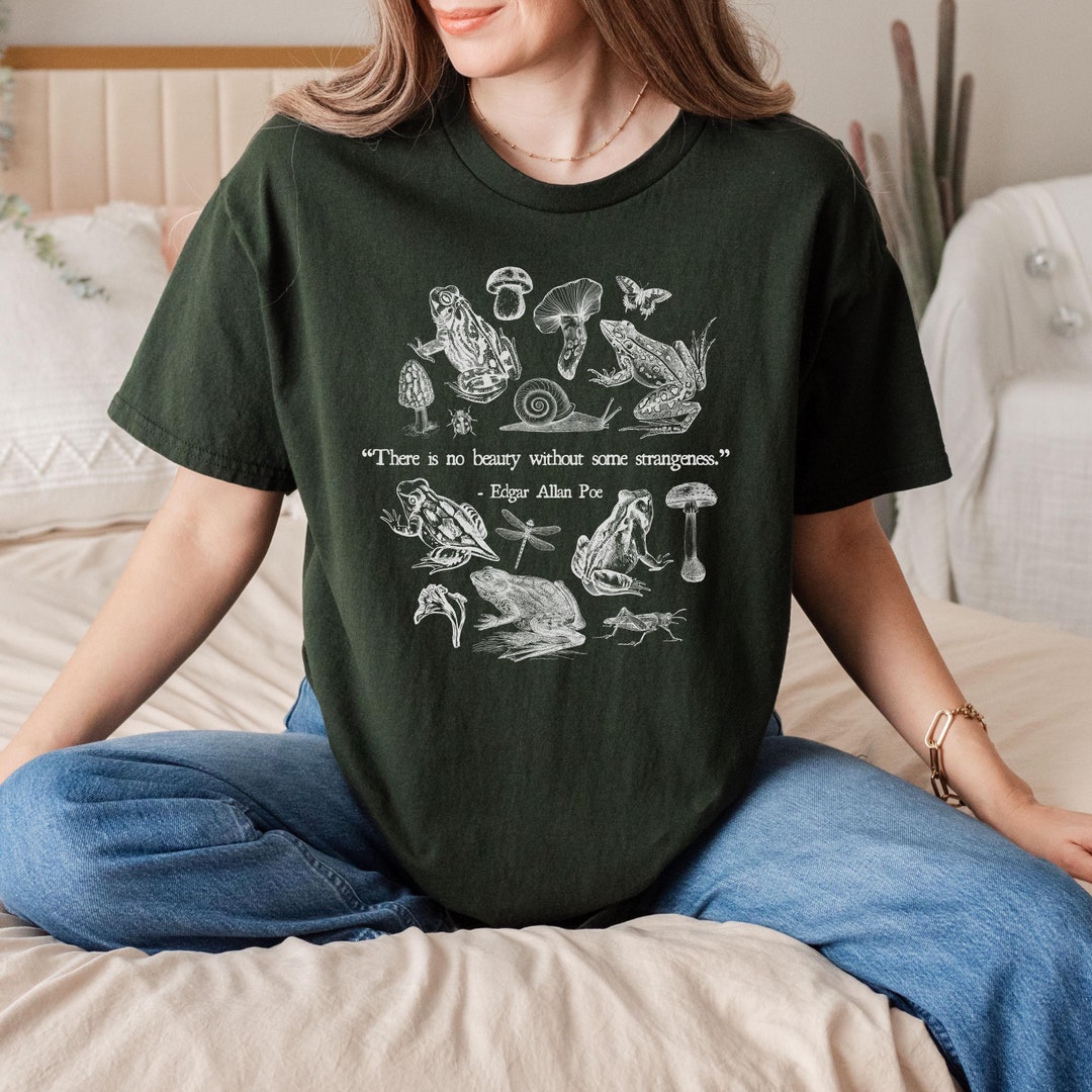 Edgar Allan Poe Goblincore Shirt Dark Academia Toad Frog Lover Tshirt ...