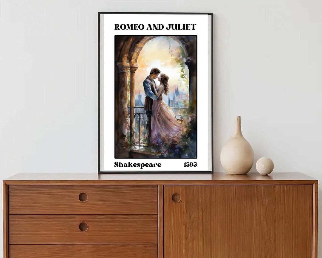 Romeo and Juliet Poster Shakespeare Art Light Academia Print ...