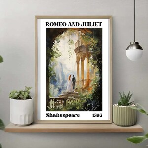Romeo and Juliet Poster Shakespeare Art Light Academia Print ...