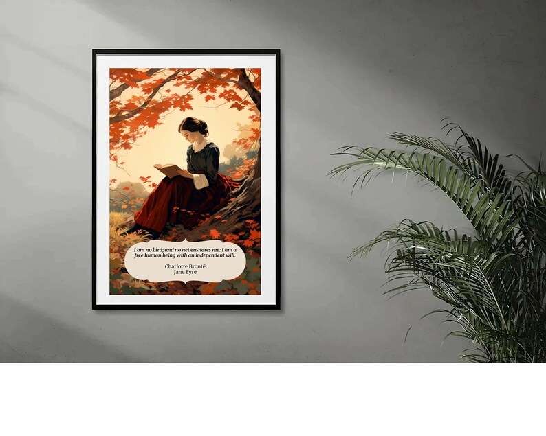 Jane Eyre Art Charlotte Bronte Poster Jane Eyre Print Light - Etsy