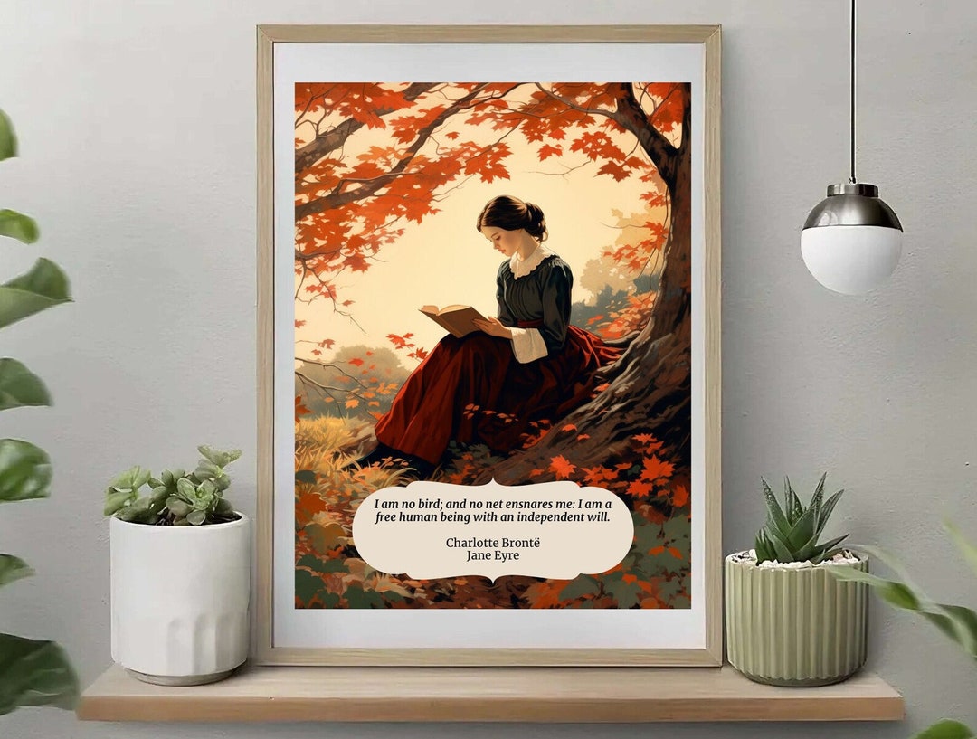 Jane Eyre Digital Poster, Charlotte Bronte Print, Jane Eyre Art Gift ...