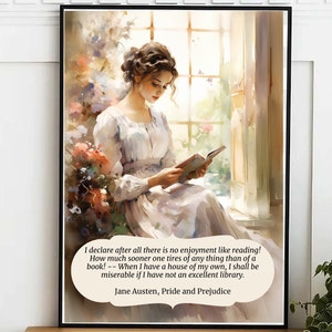 Pride and Prejudice Poster Print Pride and Prejudice Art Jane Austen ...