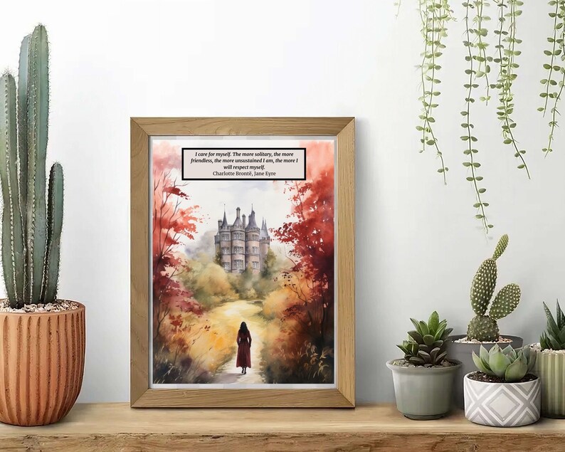 Jane Eyre Art Poster Jane Eyre Print Wall Art Dark Academia - Etsy