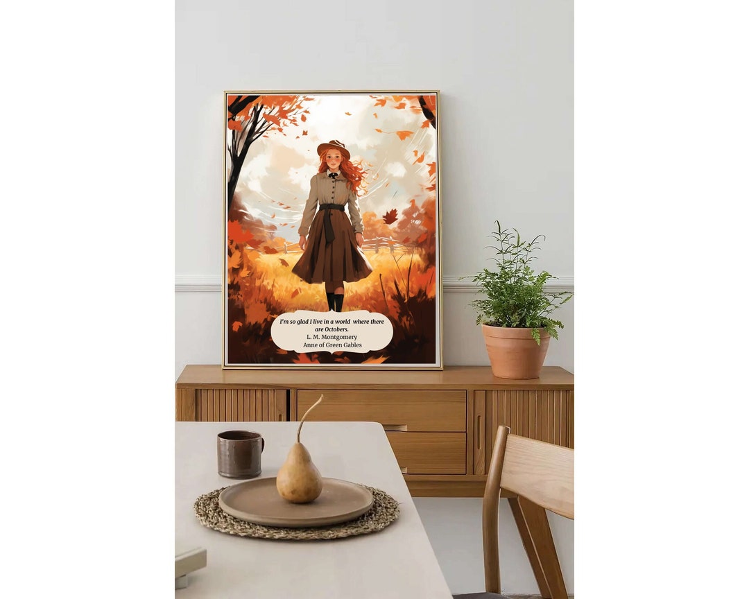 Anne of Green Gables Print Anne With an E Poster Light Academia Wall ...