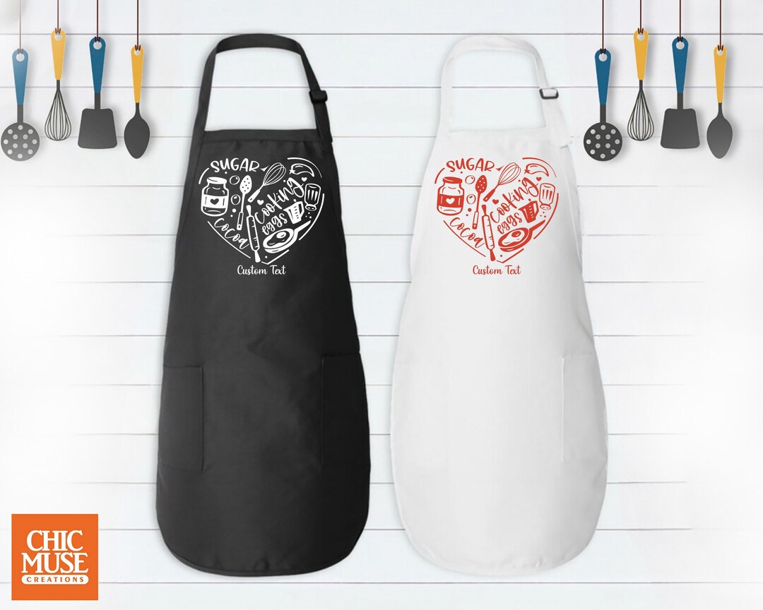 Love Heart Custom Apron Personalized Apron Womens Aprons - Etsy