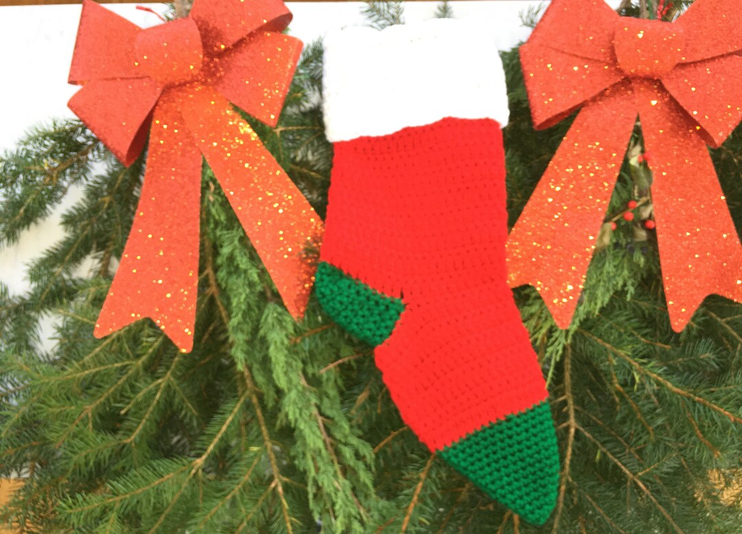 Christmas Stocking, Crochet Christmas Stocking, Handmade Christmas ...