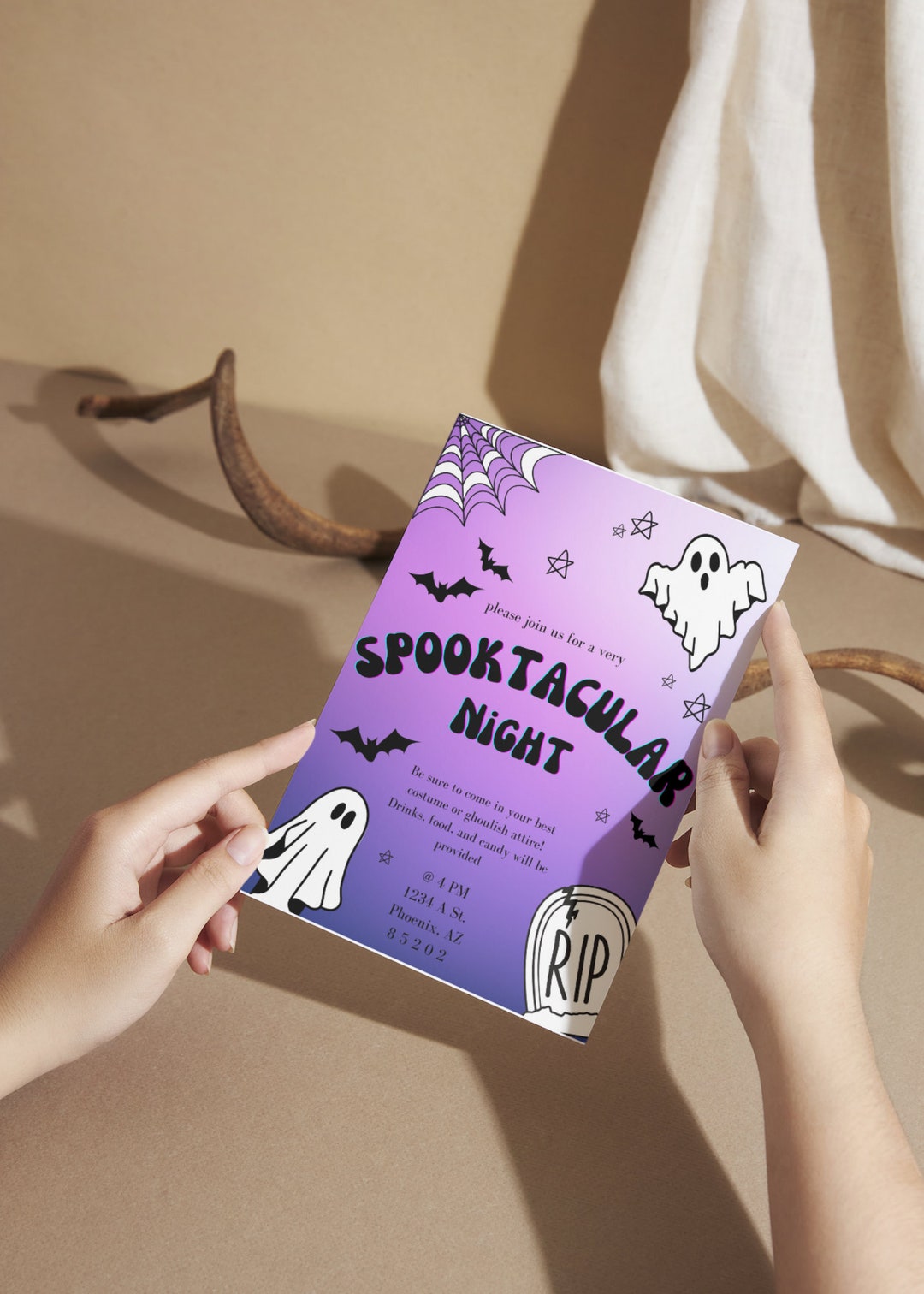 Editable Spooktacular Party Invitation | Halloween Party Invite ...