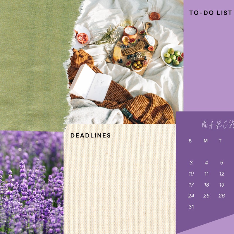March Collage Wallpaper - Etsy