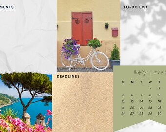June 2024 Monthly Calendar Bundle Quarter Desktop Wallpaper Collage ...