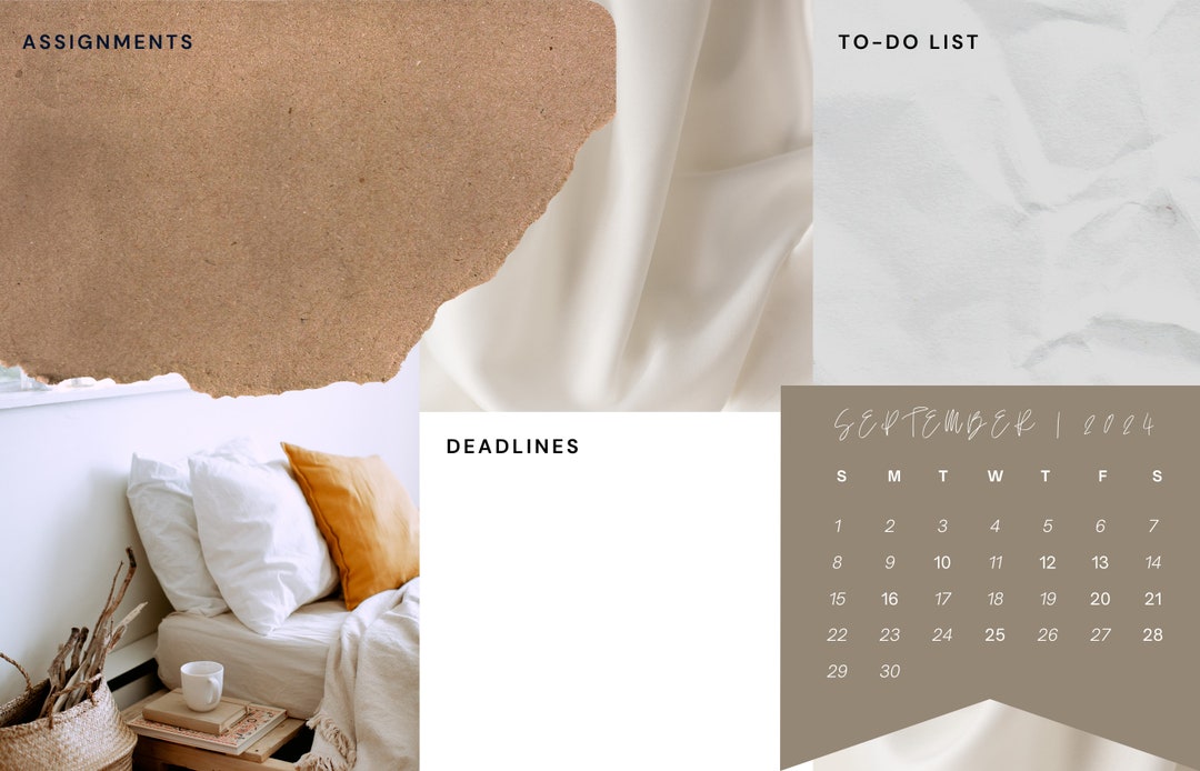 September 2024 Monthly Calendar Bundle Quarter Desktop Wallpaper ...