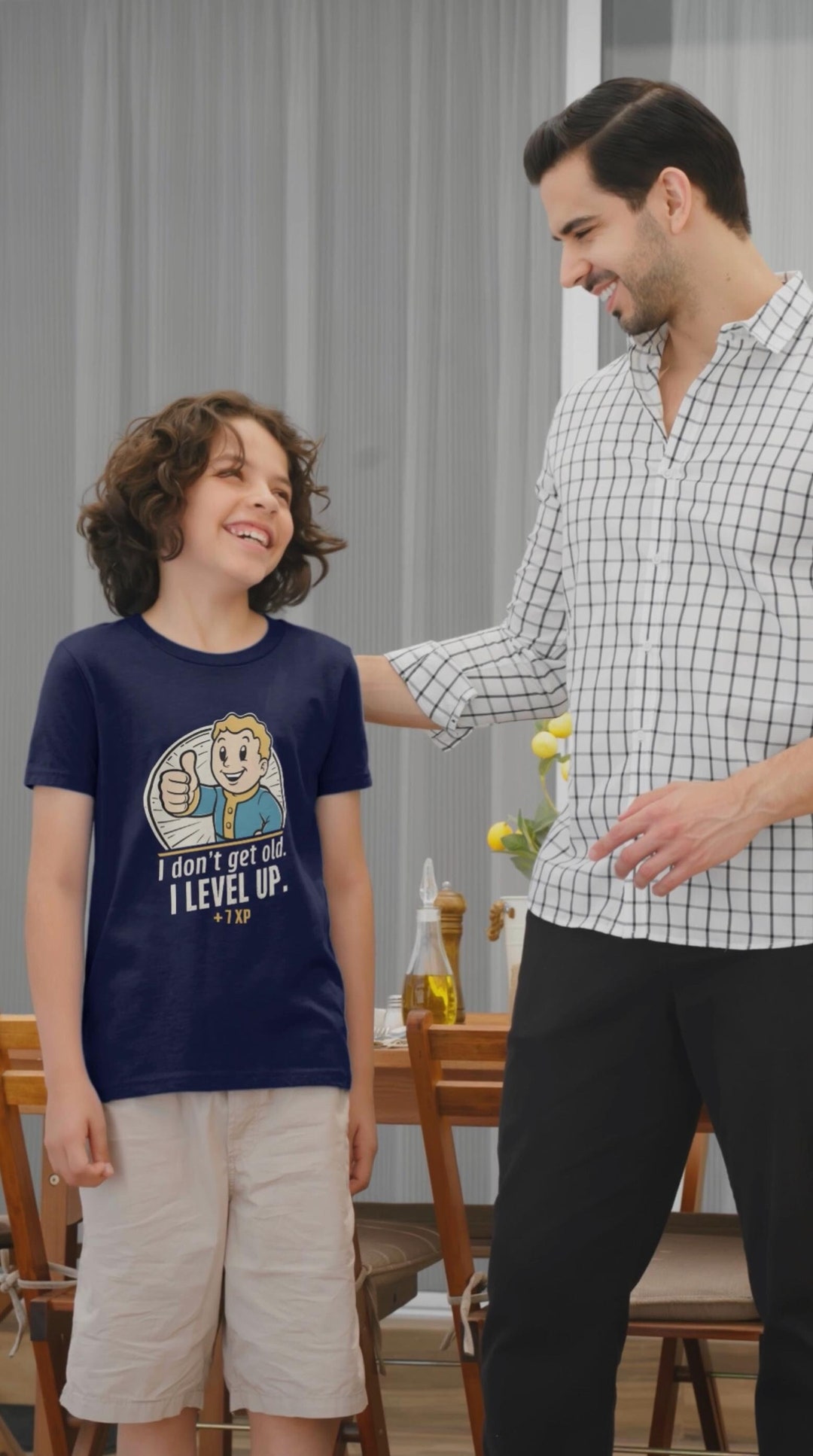 Level up RPG Gamer T-shirt - Fallout Vault Boy Graphic, Birthday Gaming ...