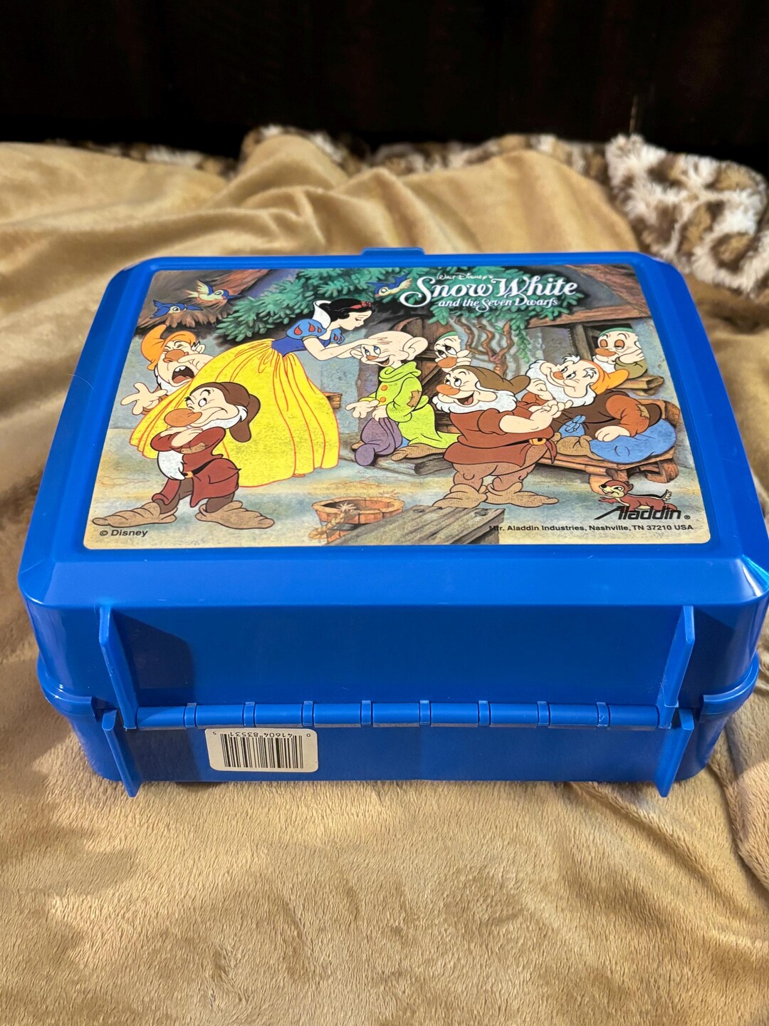 Vintage Disney Snow White Aladdin Blue Plastic Lunch Box - Etsy