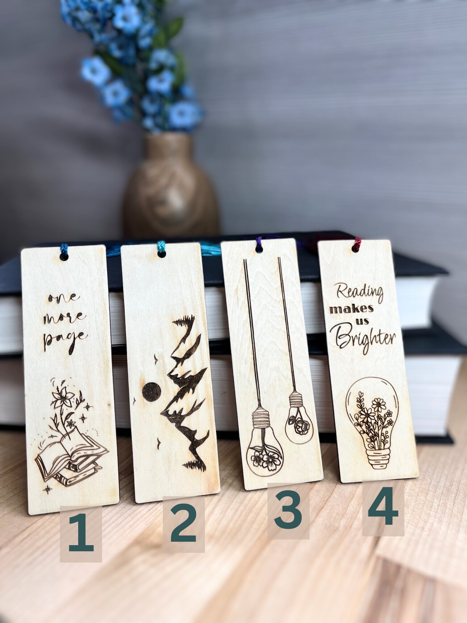 Wood Engraved Bookmarks, Personalized Bookmarks, Fun Quotes Bookmarks ...