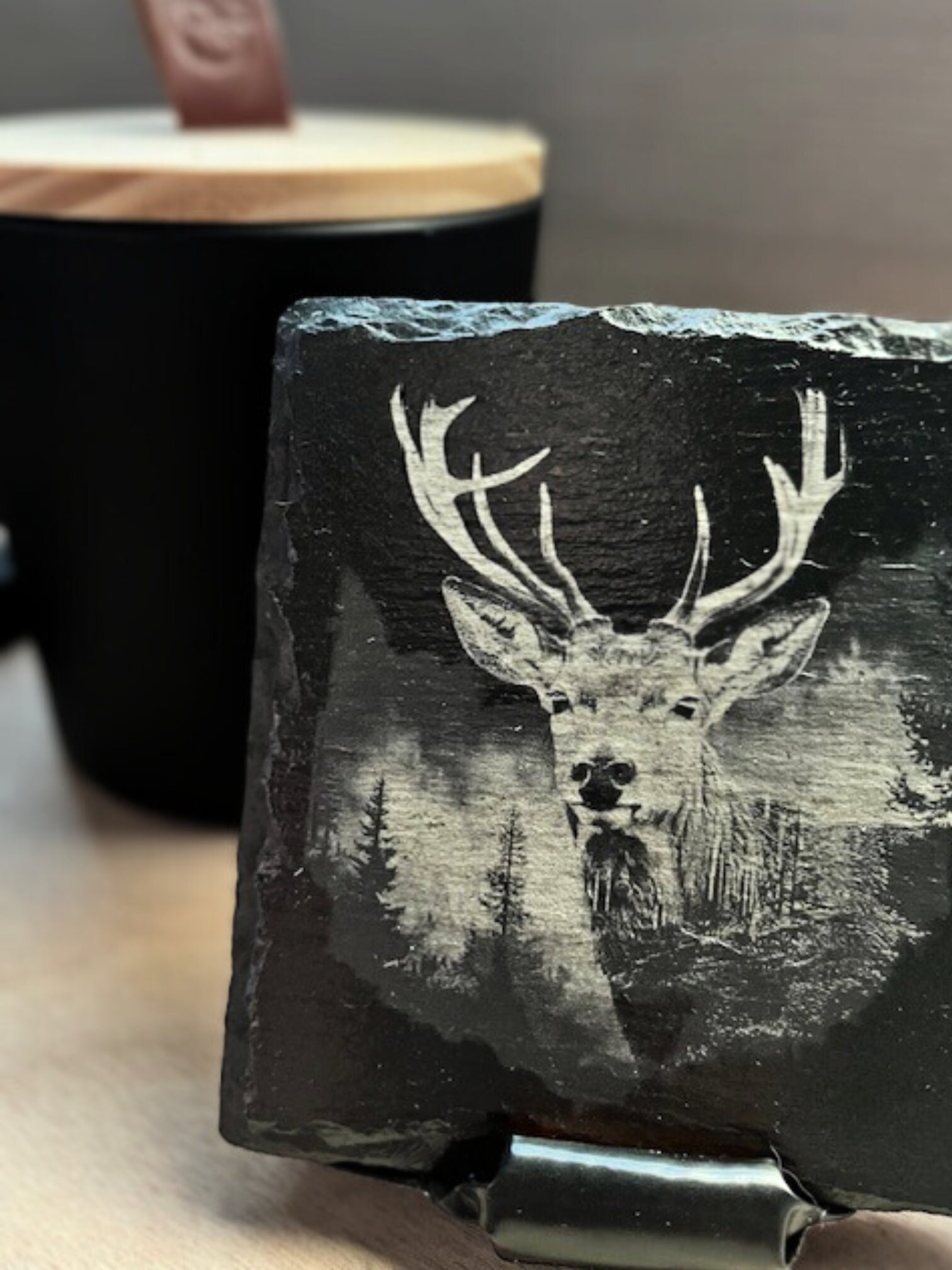 Engraved Slate Coasters, Specialty Woodland Animal Coasters, Cabin ...