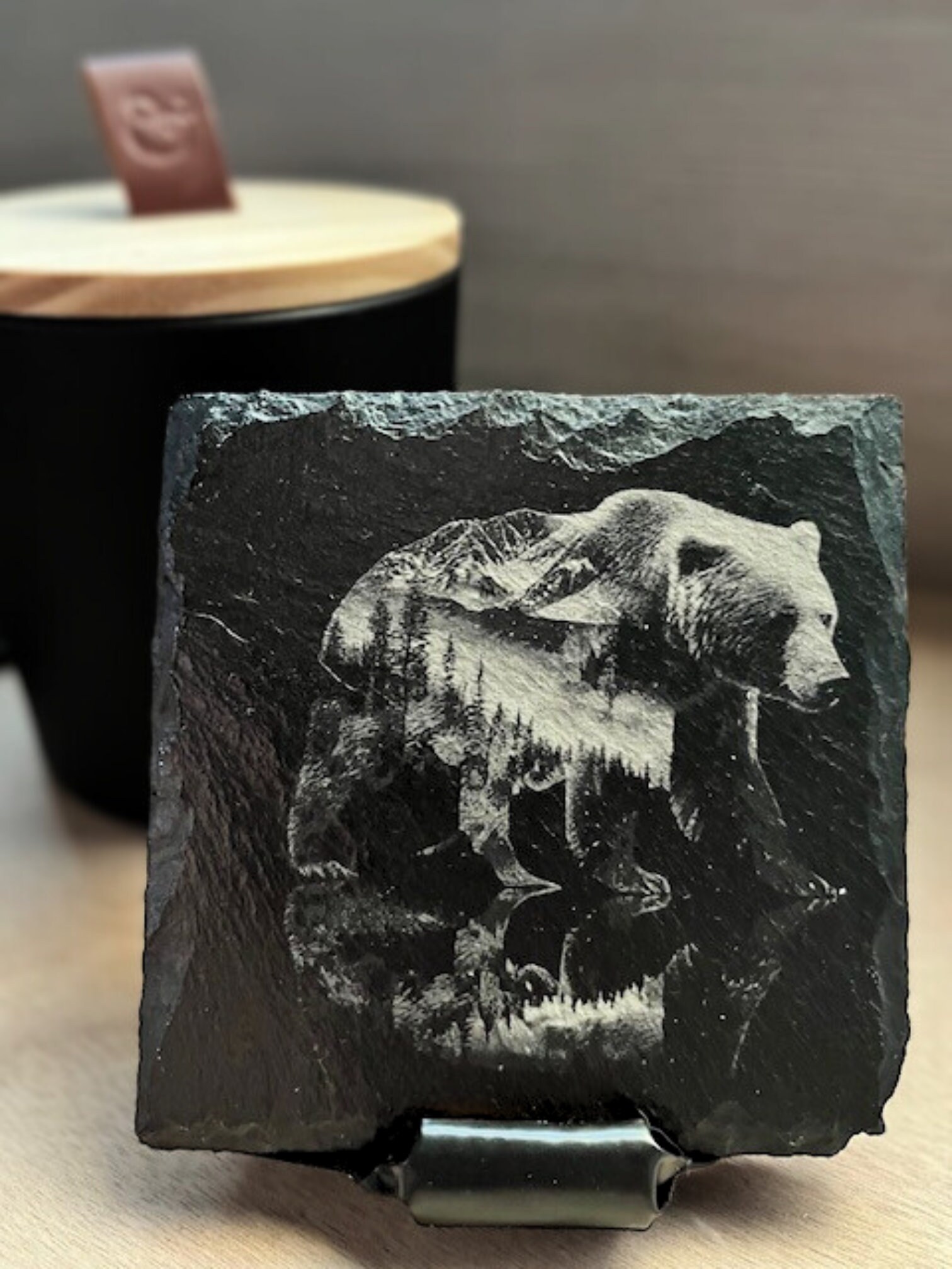 Engraved Slate Coasters, Specialty Woodland Animal Coasters, Cabin ...